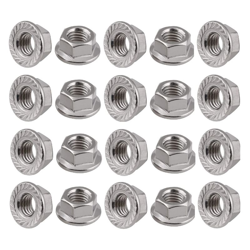 TERF® M10 Serrated Flange Hex Nut M10 (10mm) Hexagonal Serrated Flanged ...