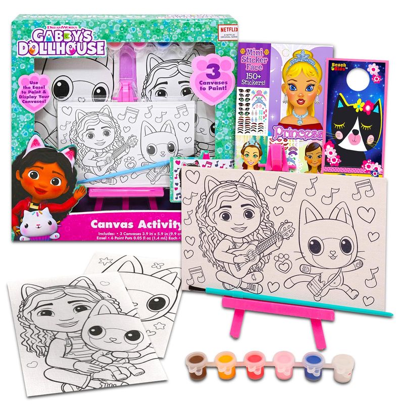 DreamWorks Gabby's Dollhouse Canvas Art Set - Bundle with Gabby's ...