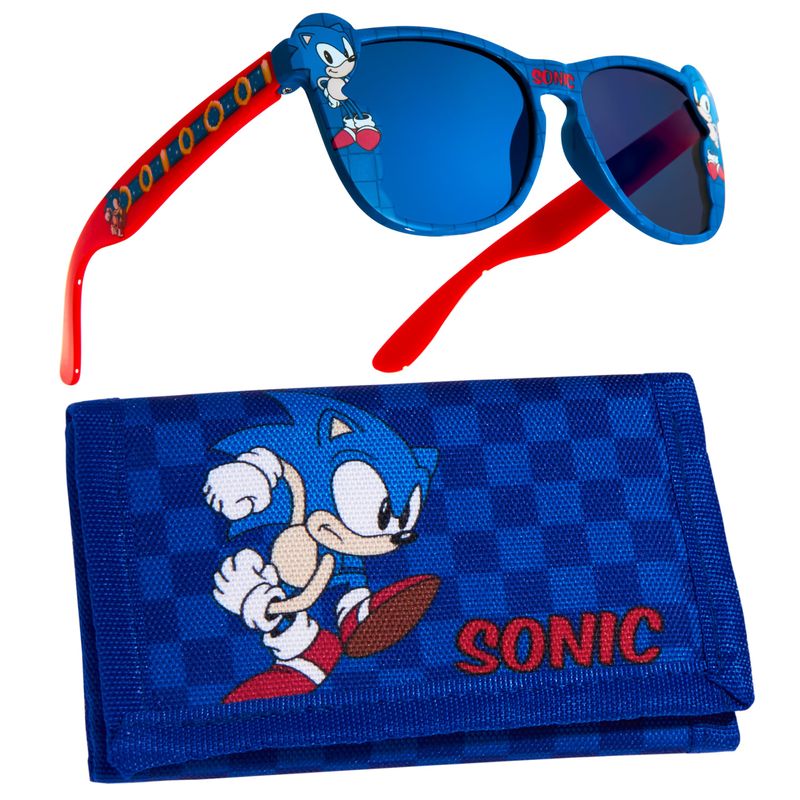 SONIC THE HEDGEHOG Boys UV Protection Sunglasses and Trifold Wallet Set ...