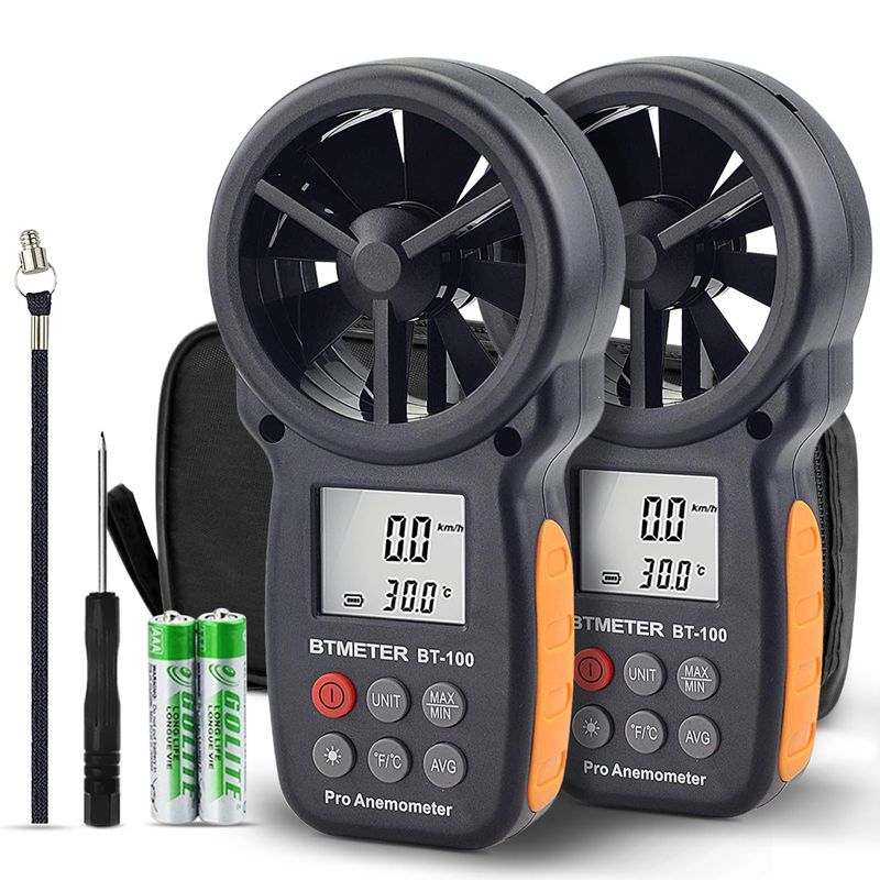 Anemometer Handheld - BTMETER BT-100 Wind Speed Anemometer Air Flow ...