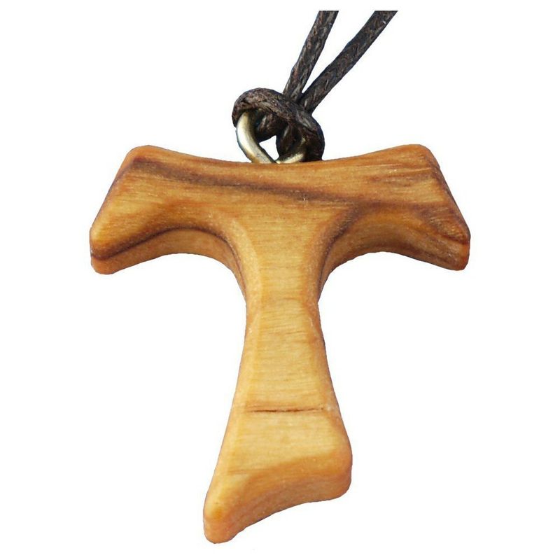 Pendant Tau Cross Olive Wood Cross 3.5 cm x 4 cm St Joseph's Catholic ...
