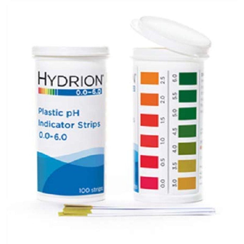 pHydrion 9200 Plastic pH Indicator Strips, 0.0 to 6.0, flip top Vial ...