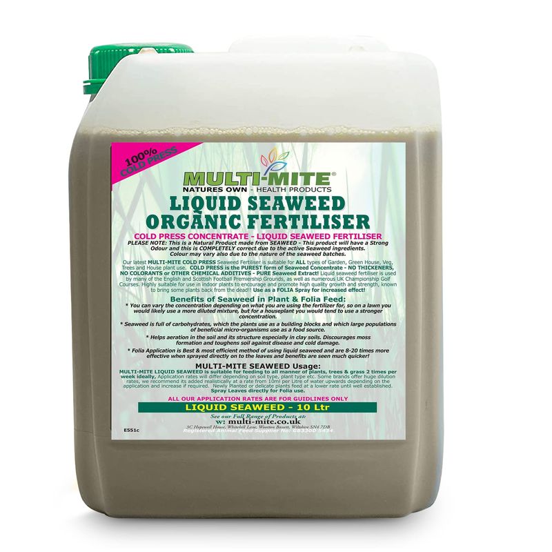 Multi-Mite 10 Ltr Liquid Seaweed – 100% Natural & Organic Concentrate ...