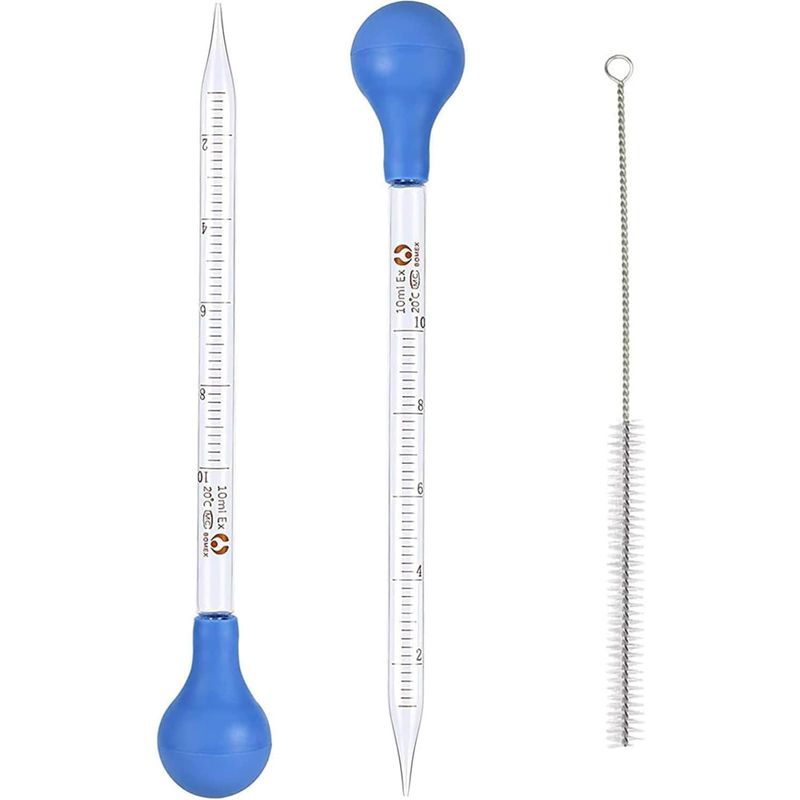 Glass Pipette Pipette 10 ml Glass Pipette, Pack of 2 Transfer Pipette ...