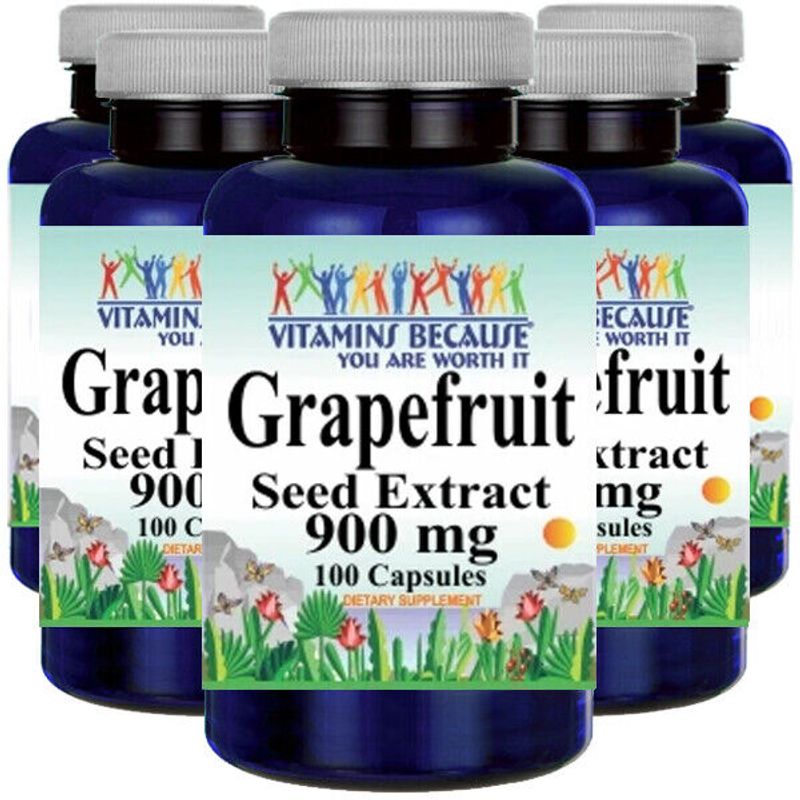Grapefruit Seed Extract 900mg 5X100 Caps Citrus Paradisi Antioxidant ...