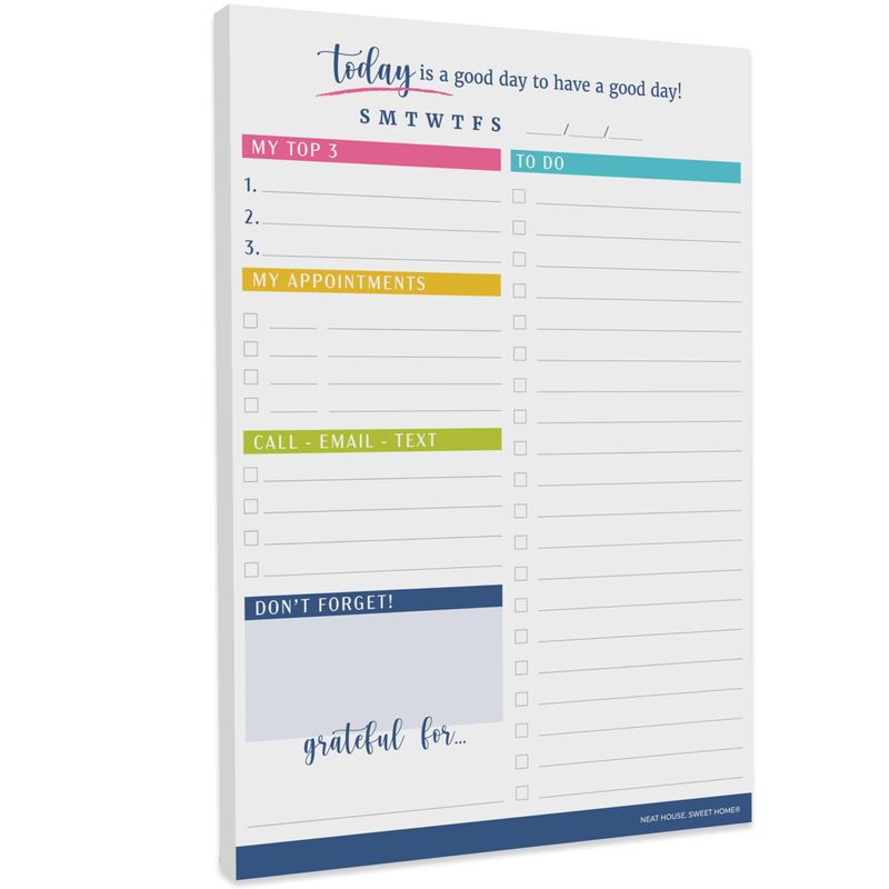 Neat House Sweet Home To Do List Notepad. Daily Notebook for Work ...
