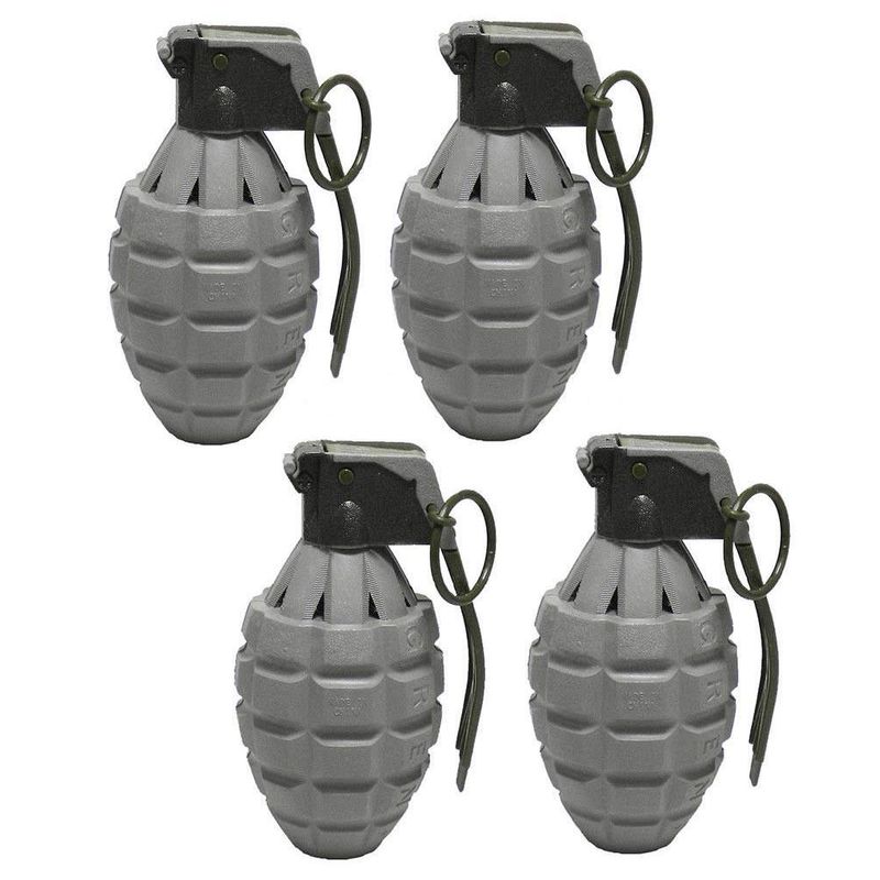 Toy Essentials Gray Pineapple Hand Grenades with Sound Effects - 4 Pack ...