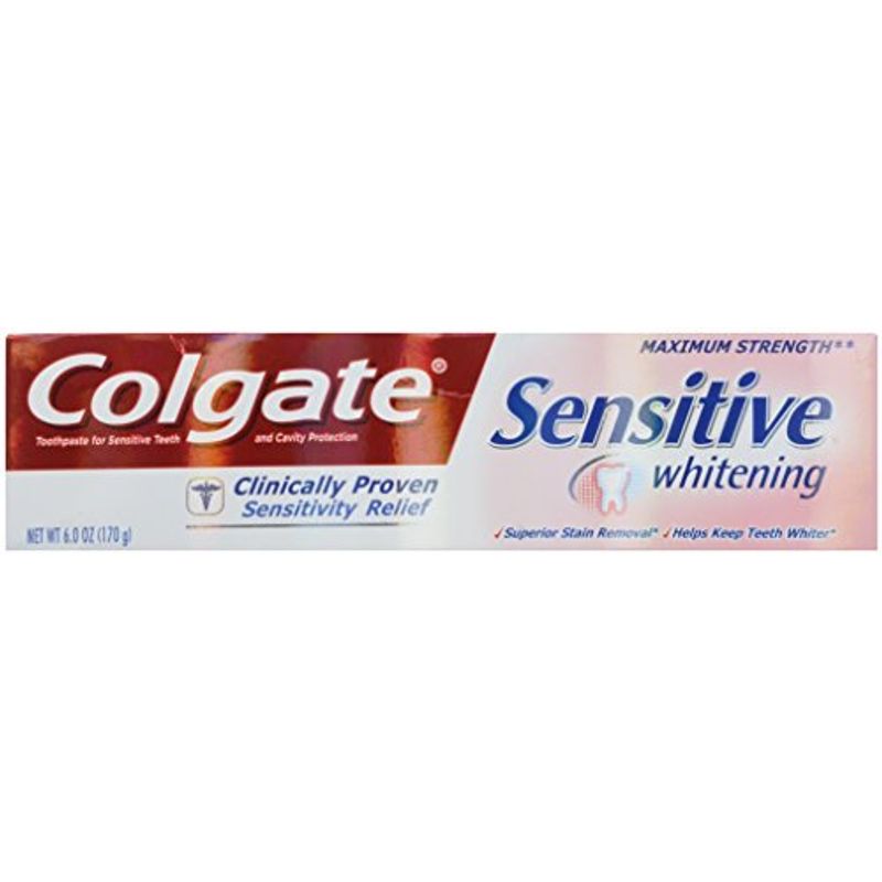 Colgate Sensitive Maximum Strength Sensitive Toothpaste, Plus Whitening ...