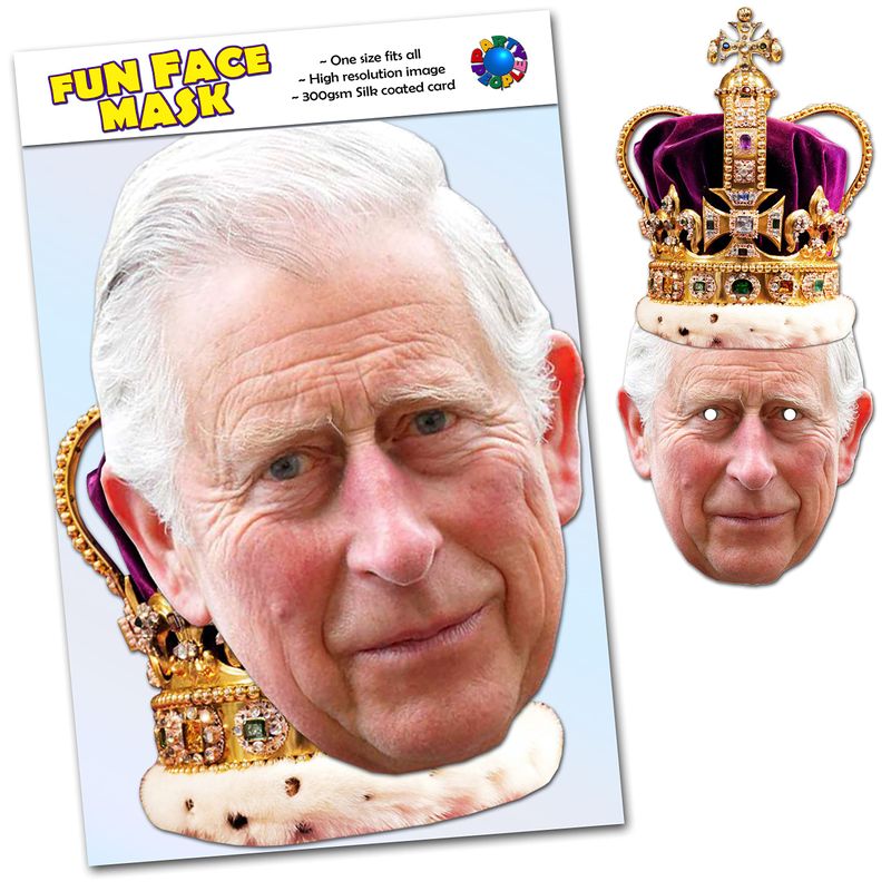 1 x Two Part King Charles III and Coronation Crown Mask Pack MADE IN ...