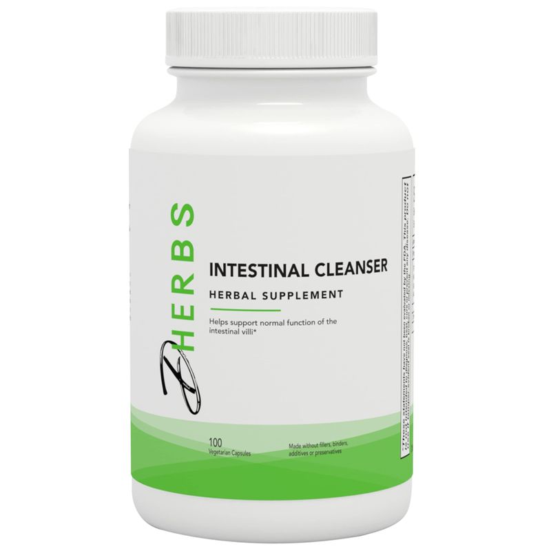 DHerbs Intestinal Cleanser Digestion Supplement, 100 Vegetarian ...