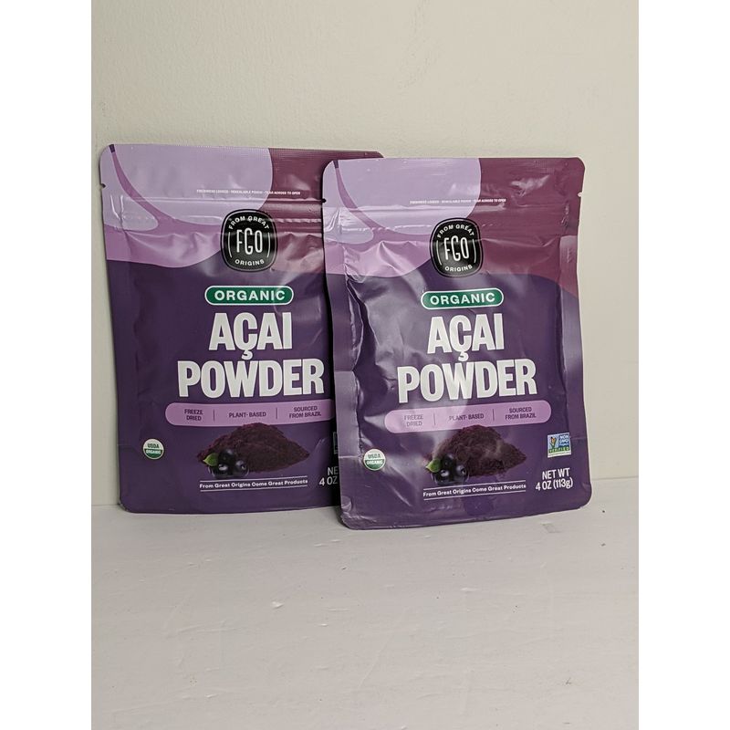 2x Organic ACAI Powder Freeze-Dried Superfood Berry from Brazil 4oz BB ...