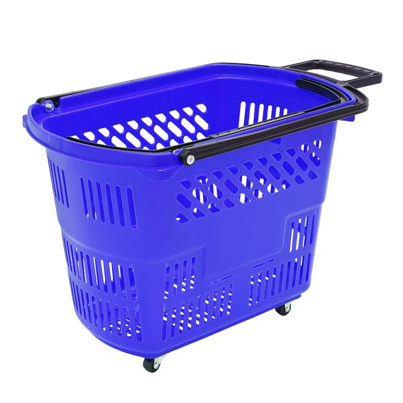 Dodoam 35L 6PCS Trolley Rolling Shopping Baskets Plastic 35L with ...
