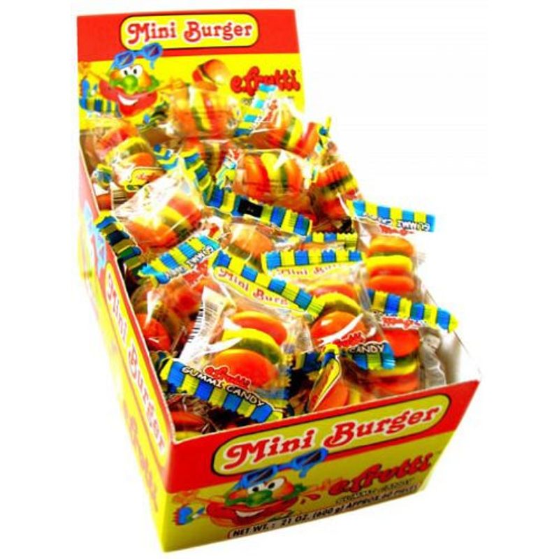 Gummi Burgers Mini Assorted, 60 count display box - Online Marketplace ...