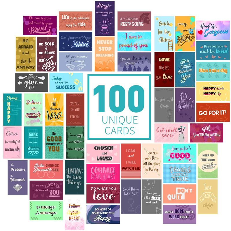 100 Motivational Cards with Inspirational Quotes - Cards of ...