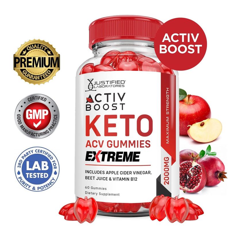 Activboost Activ Boost Extreme Keto ACV Gummies 2000MG 60 Gummys ...