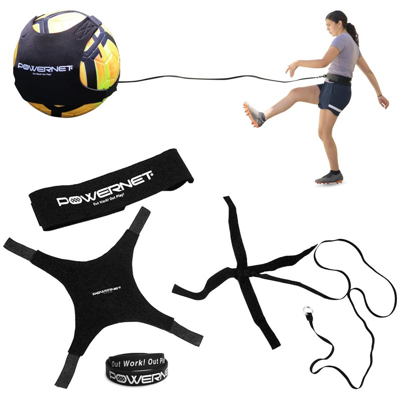 PowerNet Solo Rebounder, Adjustable Soccer Ball Skill Trainer for ...