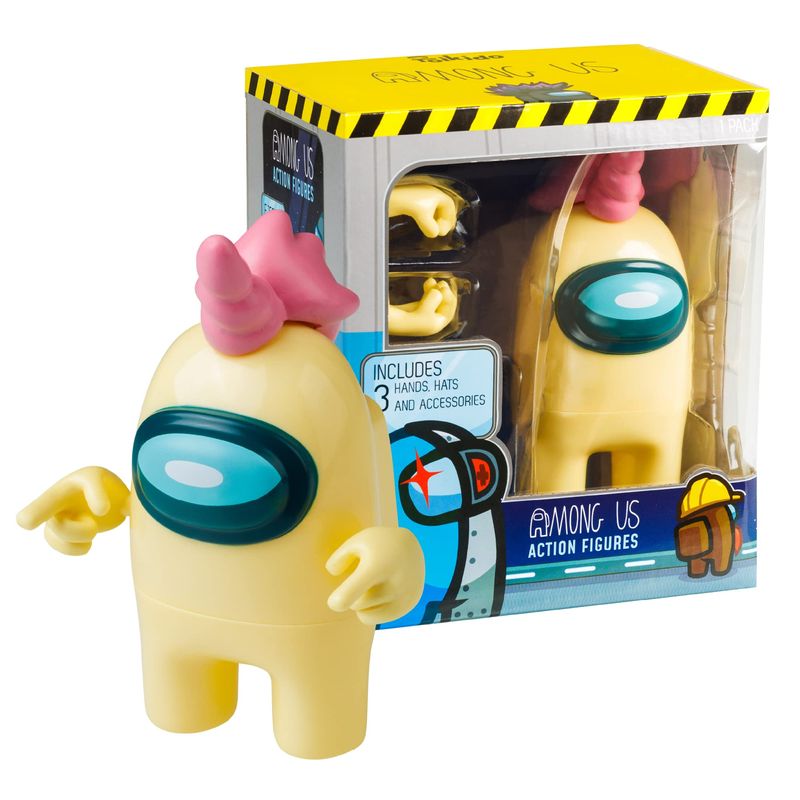 P.M.I. Among Us Articulated Action Figure Yellow Crewmate - 4.5 Inch ...