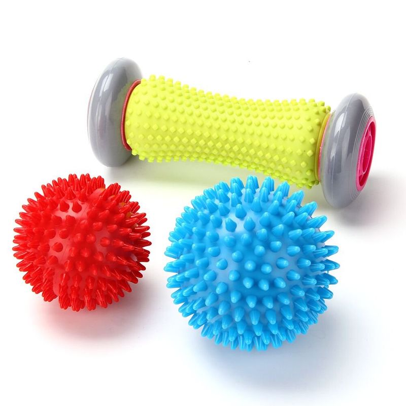Foot Massager Roller & Spiky Balls - Rightwell® Muscle Roller Stick for ...