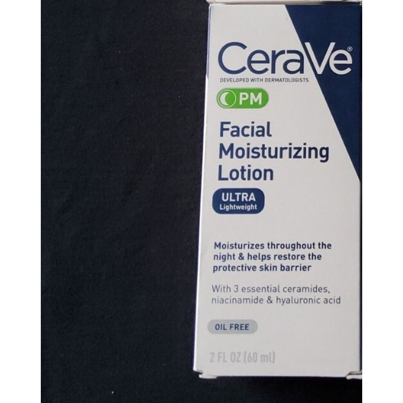 CeraVe PM Facial Moisturizing Lotion Ultra Lightweight Oil Free 2 FL OZ ...