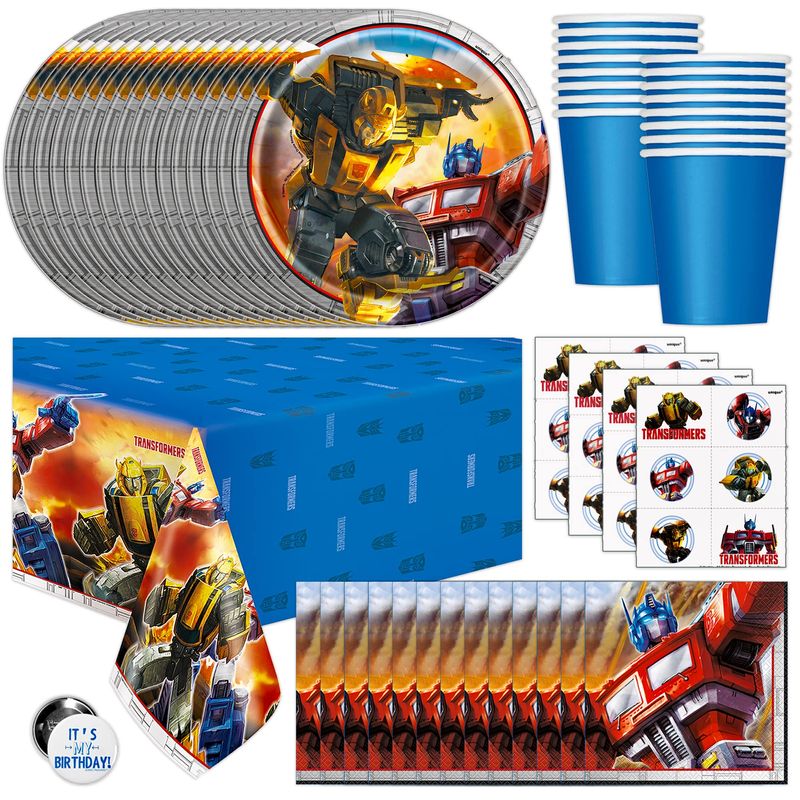 Transformers Birthday Party Supplies | Serves 16 | Transformers Party ...