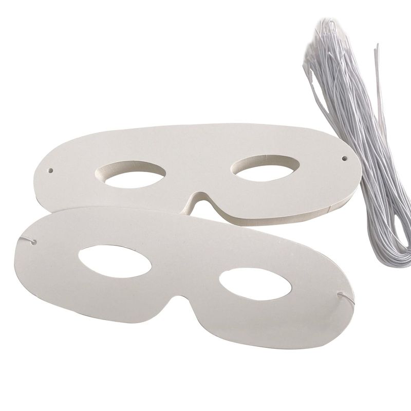 RmKbe 40Pcs Die Cut Paper Masks Half Face Masks DIY White Blank Mask ...