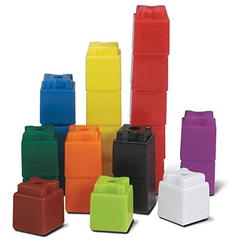 hand2mind Interlocking UniLink Math Linking Cubes, Plastic Cubes, Color ...