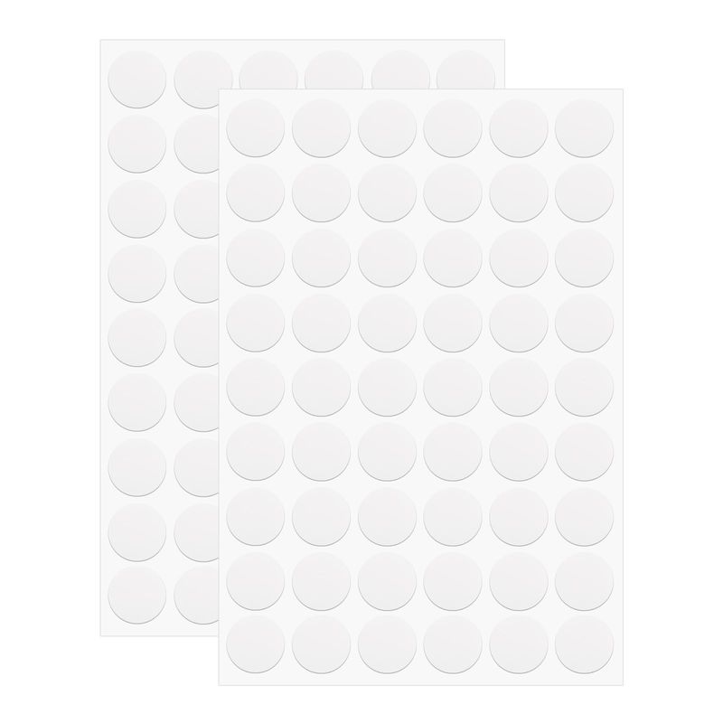 sourcing map 2 Sheets Screw Hole Covers Stickers 21mm 54 in 1 Self ...