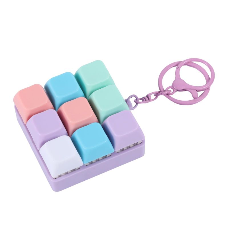 Gosknor Keyboard Fidget Toy, Cute Stress Keychain Clicker Compact ...