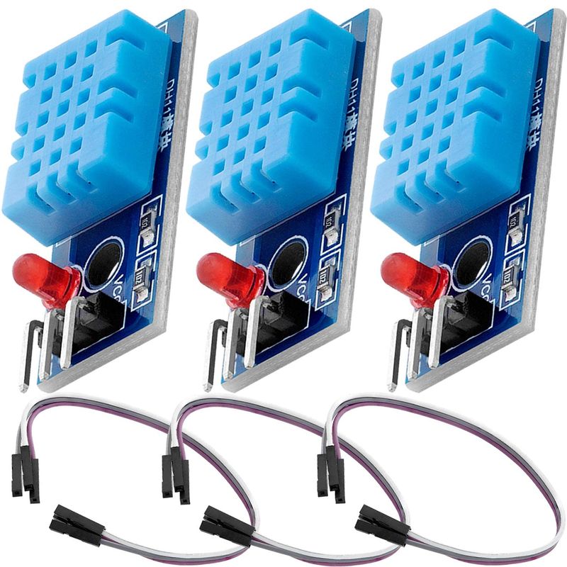 AZDelivery 3 x DHT11 Breakout Module with Board and Cable Temperature ...