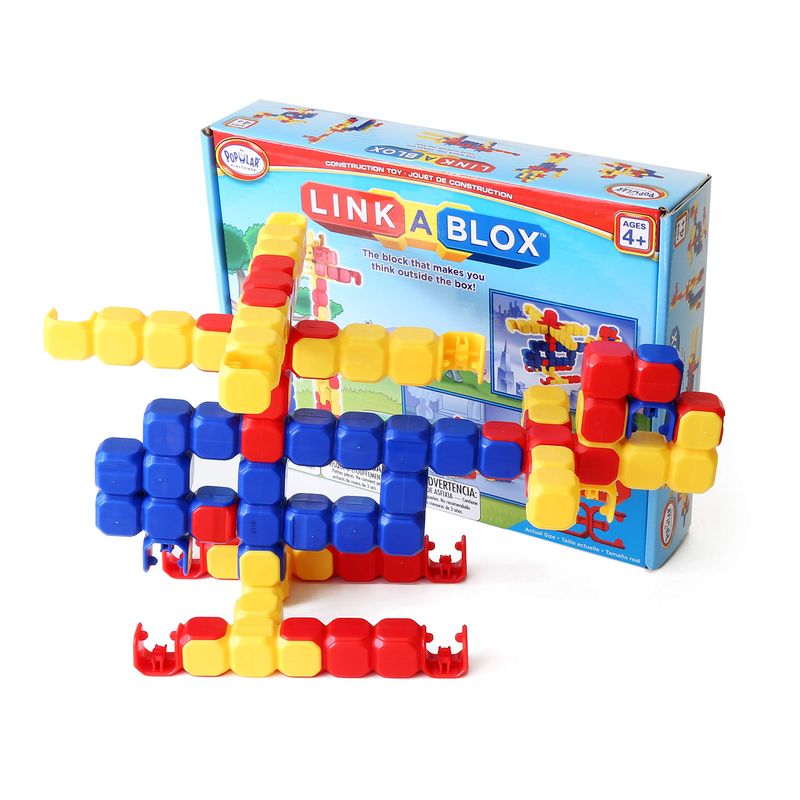 POPULAR PLAYTHINGS LinkaBlox Construction Toy Set with Activity Guide ...