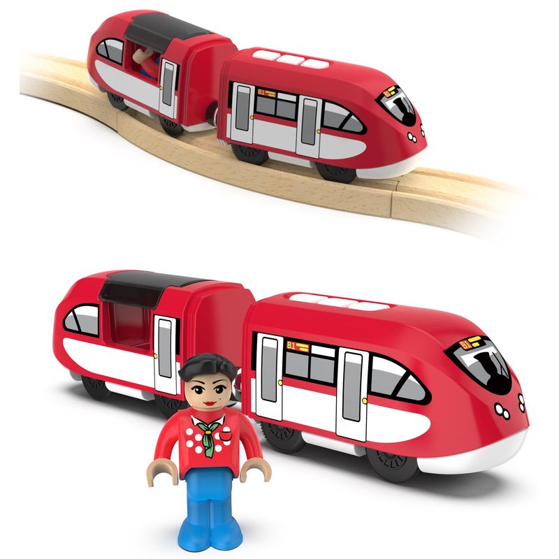 Motorized Locomotive Train for Wooden Track, Battery Operated Train ...