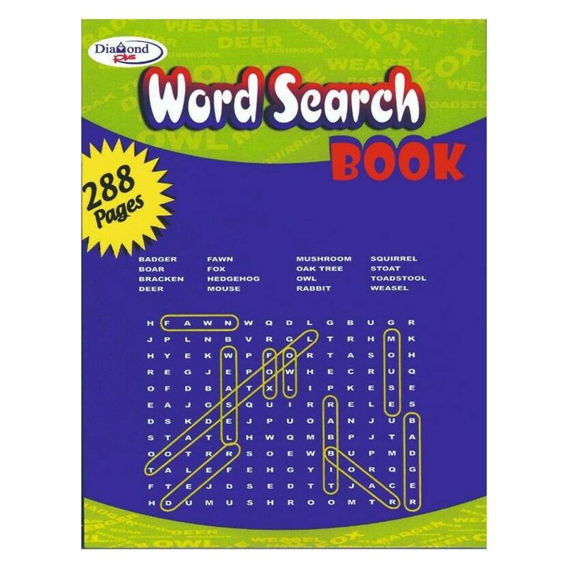 1 x Word Search Book 288 Pages of Fun Activities Large A4 Size ...