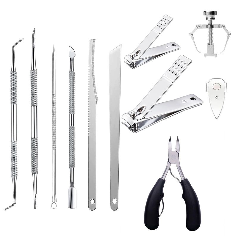 11 Pieces Ingrowing Toenail Kit, Sharp Ingrown Toenail Treatment Tools ...
