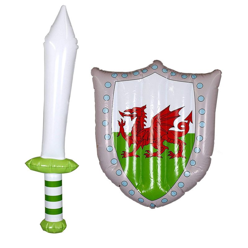 ILOVEFANCYDRESS INFLATABLE KNIGHTS WELSH FLAG SHIELD AND INFLATABLE ...
