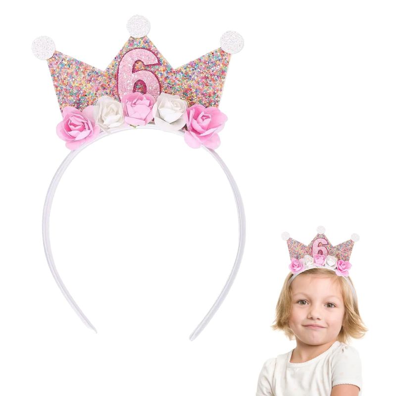 Birthday Crown for Kids,Party Crown Hat Cap,5th Birthday Decorations ...