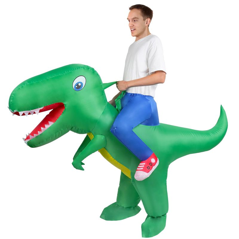 AOOWU Dinosaur Costume, Deluxe Dinosaur Inflatable Costume T-Rex Blow ...