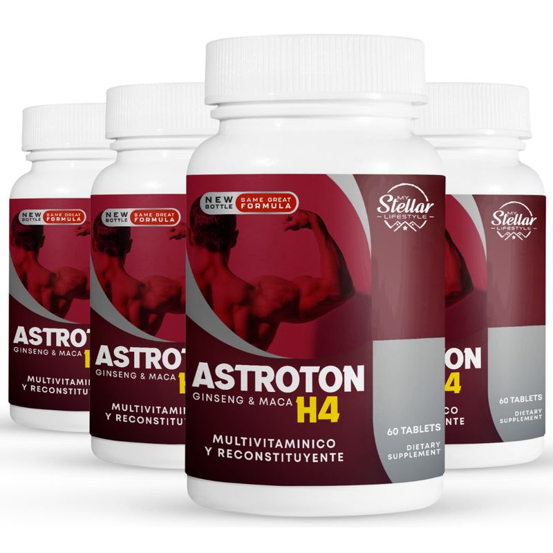 4 Pack Astroton Ginseng & Maca H4, multivitamina y reconstruye-60 ...