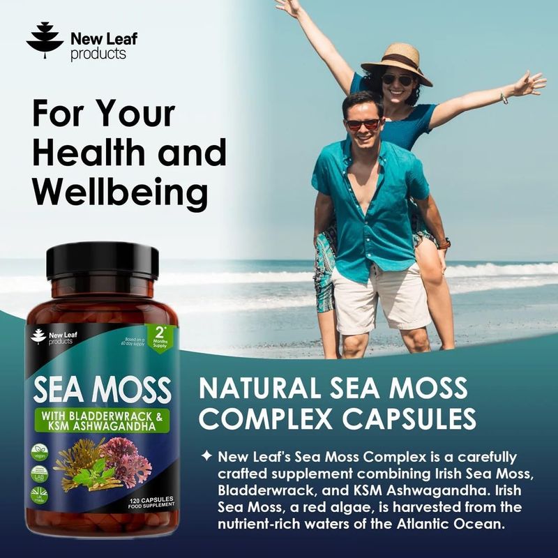Sea Moss Complex - Pure Irish Sea Moss Capsules with Bladderwrack & KSM ...
