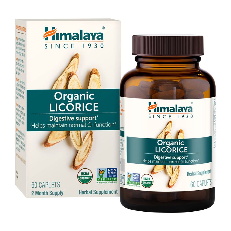 Himalaya Organic Licorice Root Herbal Supplement, Non-DGL, Occasional ...