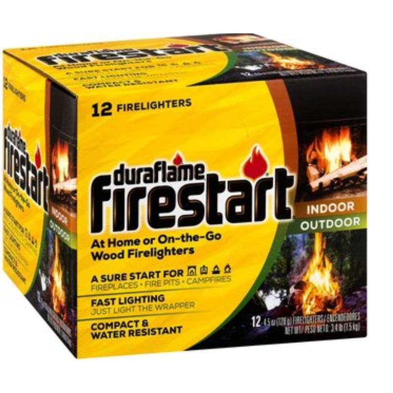 Duraflame FIRESTART 12 Pack Fire Starter Firelighter Campfire Wood ...
