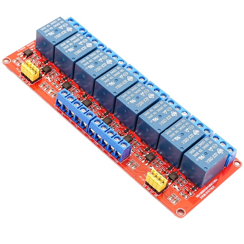 DIGISHUO 12V 8 Channel Relay module with light coupling isolation ...
