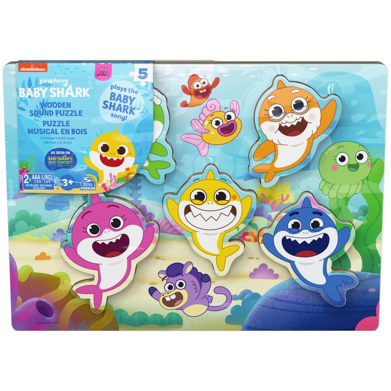 Spin Master Games, Pinkfong Baby Shark Chunky Musical Wooden Sound ...