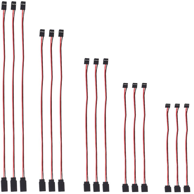 15 Pieces Servo Extension Cables Servo Extension Male to Female RC ...