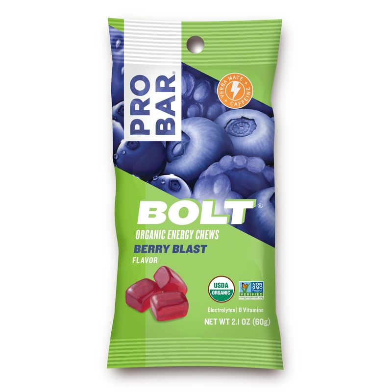PROBAR Bolt Organic Energy Chews, Berry Blast, 2.1 oz (Pack of 12 ...