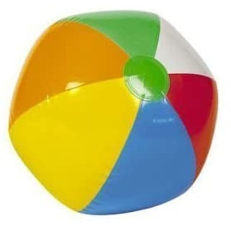 24 Mini BEACH BALLS/6-Panel Traditional Style Rainbow 6" BEACHBALLS ...