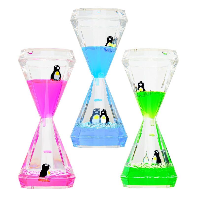 CAILINK Liquid Motion Bubbler,3 Pack Diamond Shaped Penguin Liquid ...