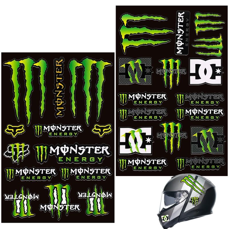 Set of 2 Motorcycle Helmet Stickers, Motorcycle, Scooter Stickers, Cool ...