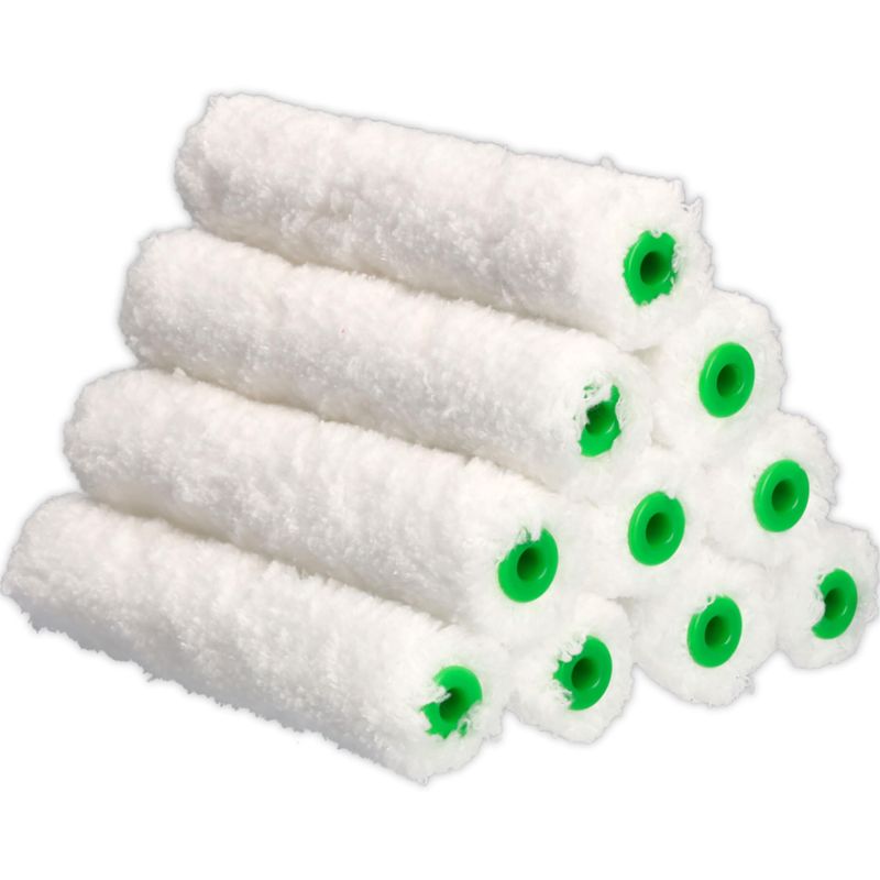 ToolSpace 10x Microfiber Paint Roller Cartridges - 15 cm - Set of 10 ...