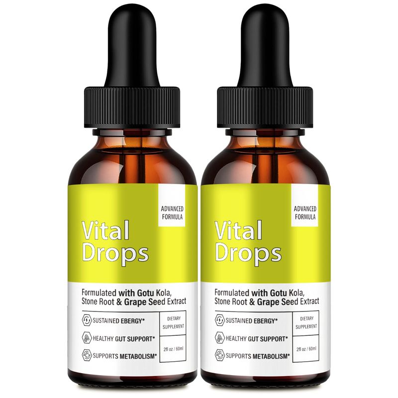(2 Pack) Vital Drops, Advanced Formula Natural Blood Support Formula ...