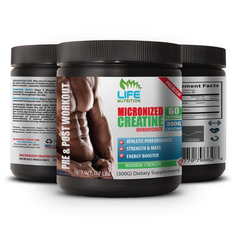 workout supplement MICRONIZED CREATINE 300G increase ATP levels 1 Can ...